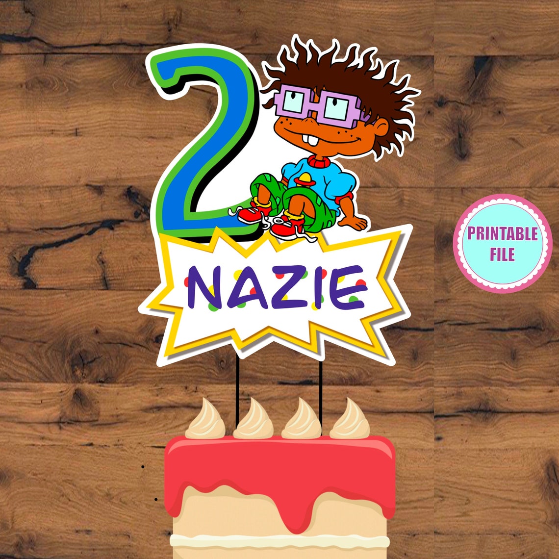 Rugrats Cake Topper Printable Rugrats Toppers Rugrats | Etsy Canada