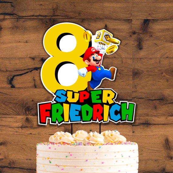 Theme Birthday Cake Topper Super Mario Princess Peach Any Name Cake ...