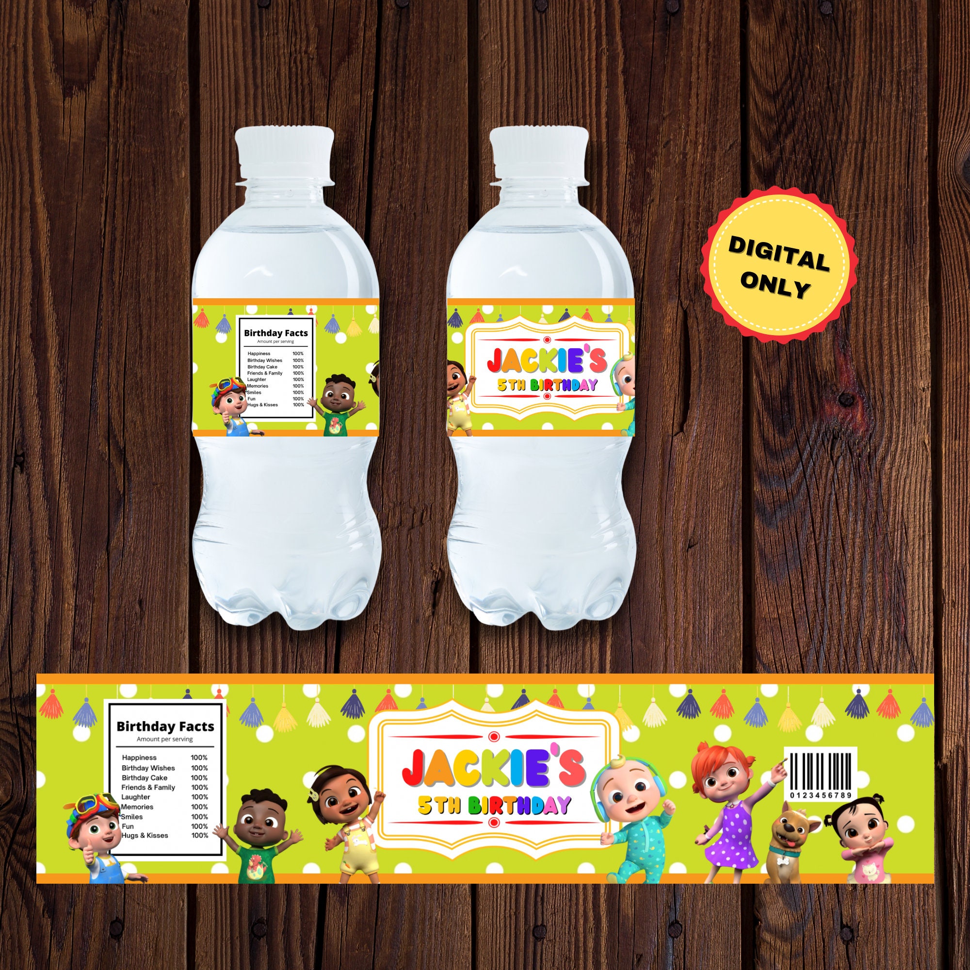 Cocomelon Bottle Label DIGITAL Cocomelon Labels Cocomelon | Etsy