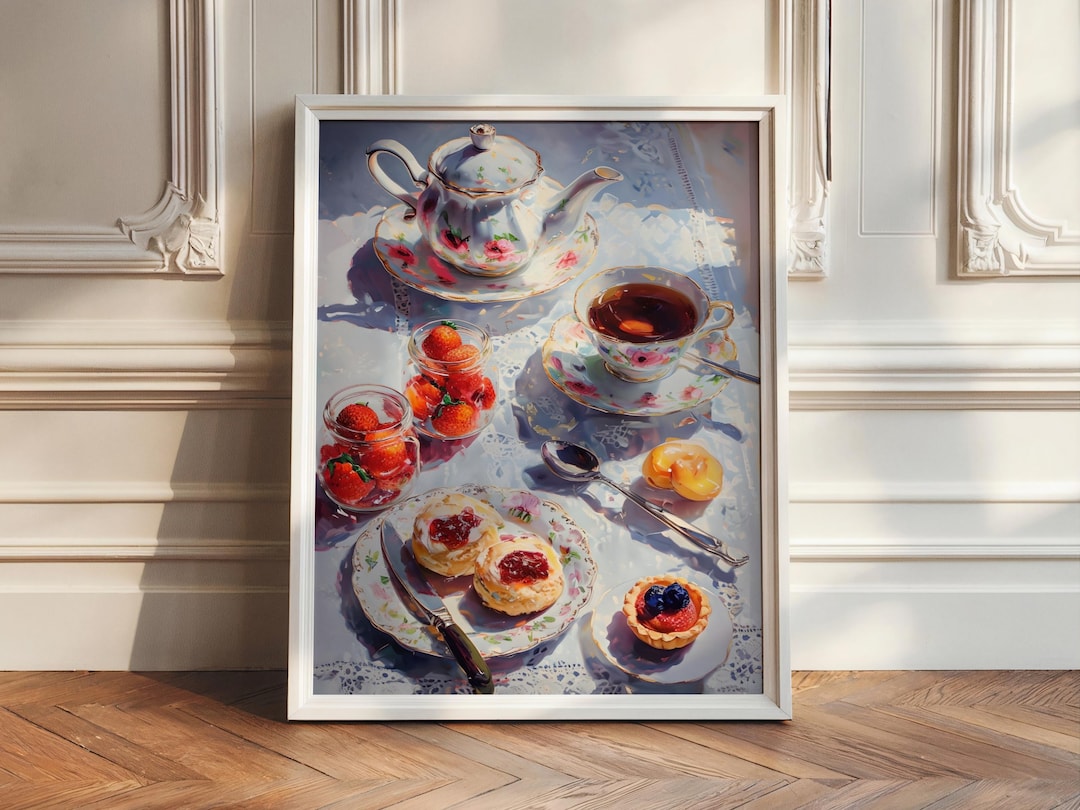 Romantic Afternoon Tea Art Print – Vintage China Still Life With Jam ...