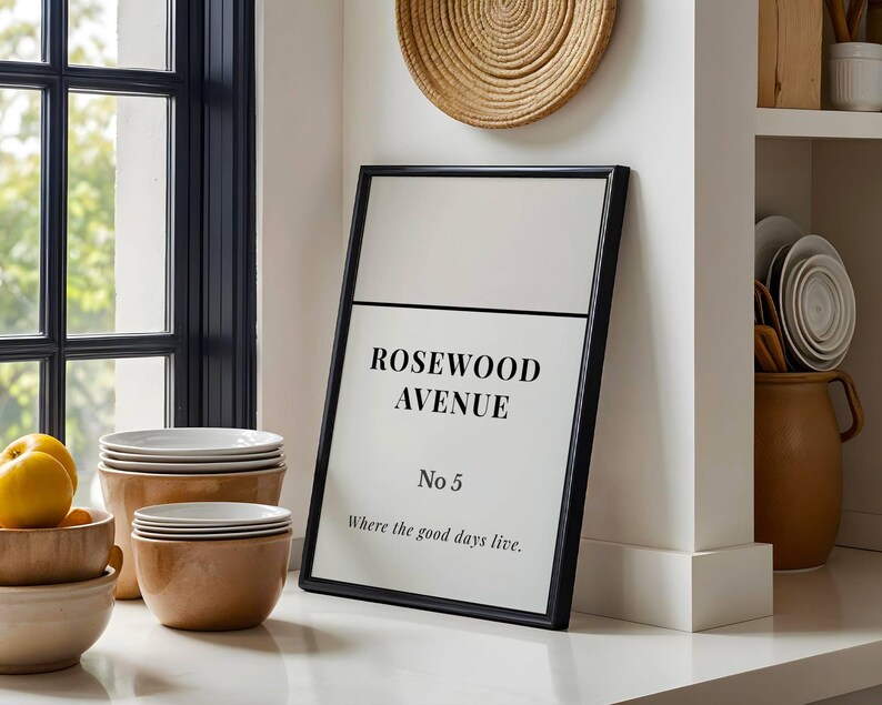 Custom Monopoly Street Name Poster, Personalized Address Print With ...