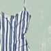 Navy and White Striped Swimsuit Wall Art, Retro Coastal Summer Poster ...