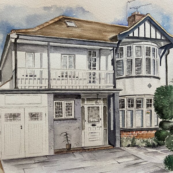 Realistic Paintings of Buildings - Etsy