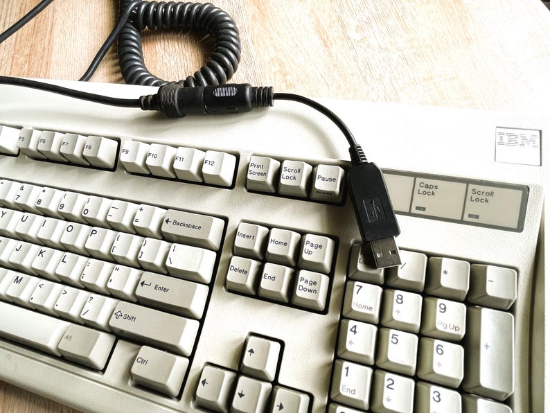 Tinkerboy Ibm AT/XT (180 Degree, 5-pin Din) Keyboard to USB Converter ...