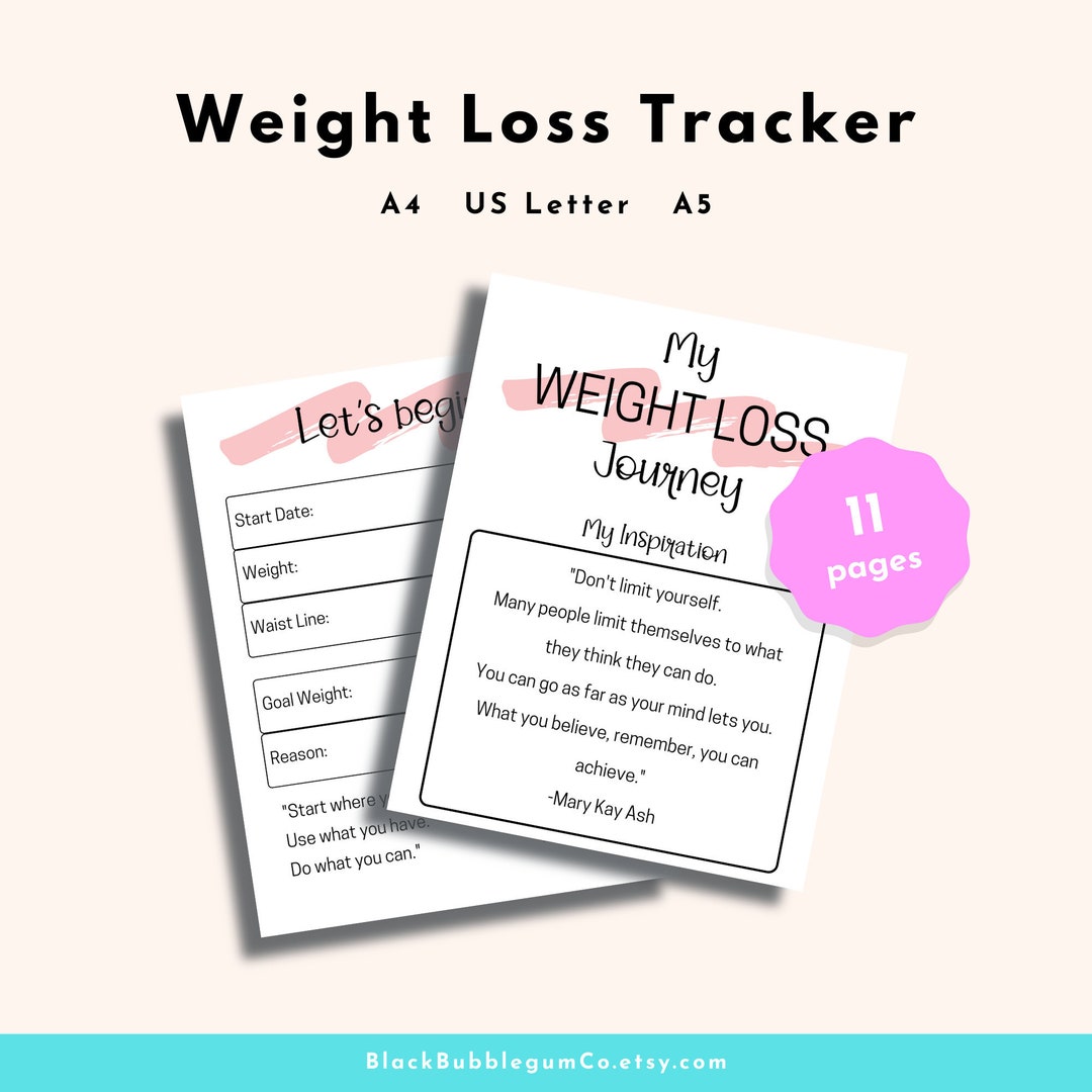 Weight Loss Journey Tracker - Etsy