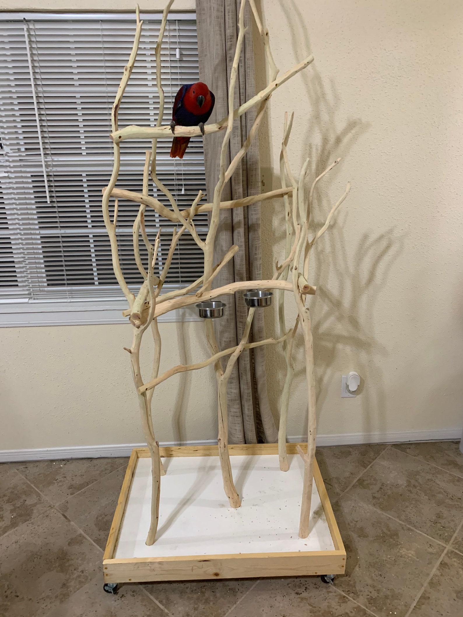 Medium Parrot Perch/ Stands Monkey stand Monkey perch | Etsy