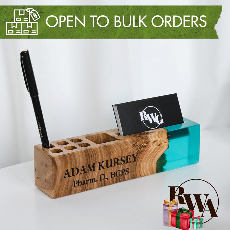 Ocean Blue Desk Organizer - Etsy