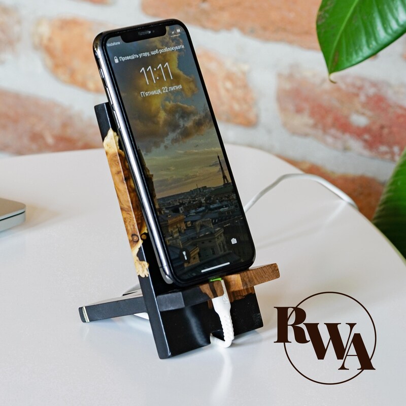 Wood iPhone Stand - Etsy