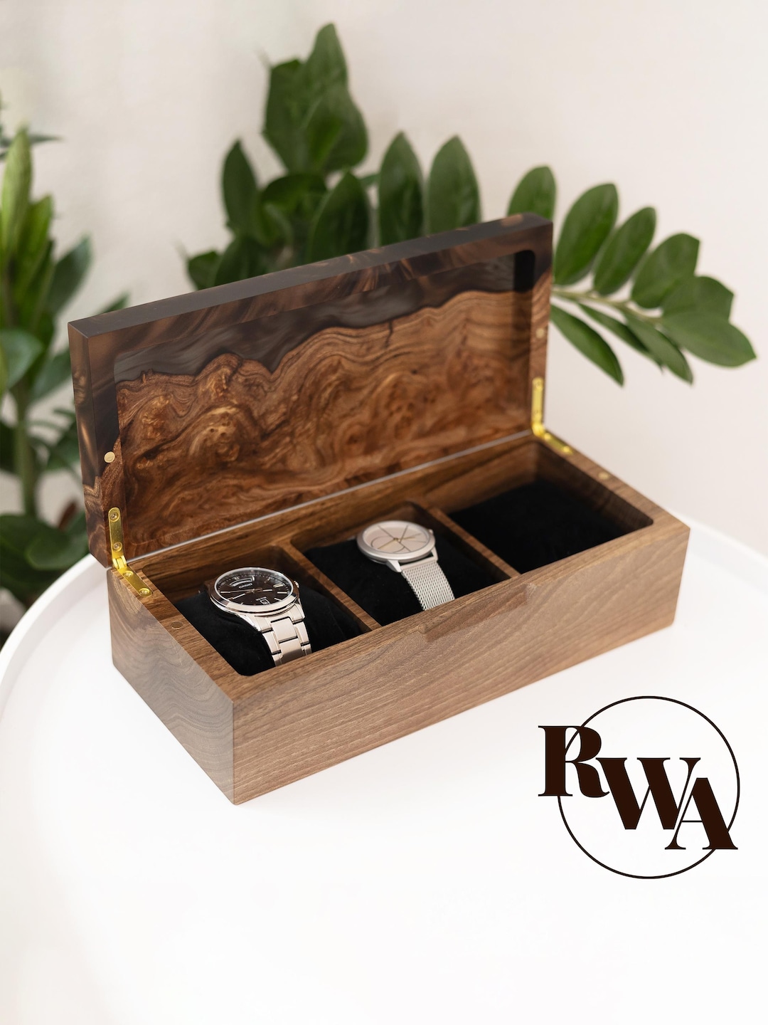 TEMPO – Epoxy & Wood Watch Case. Handmade Watch Box for Men Fathers Day ...