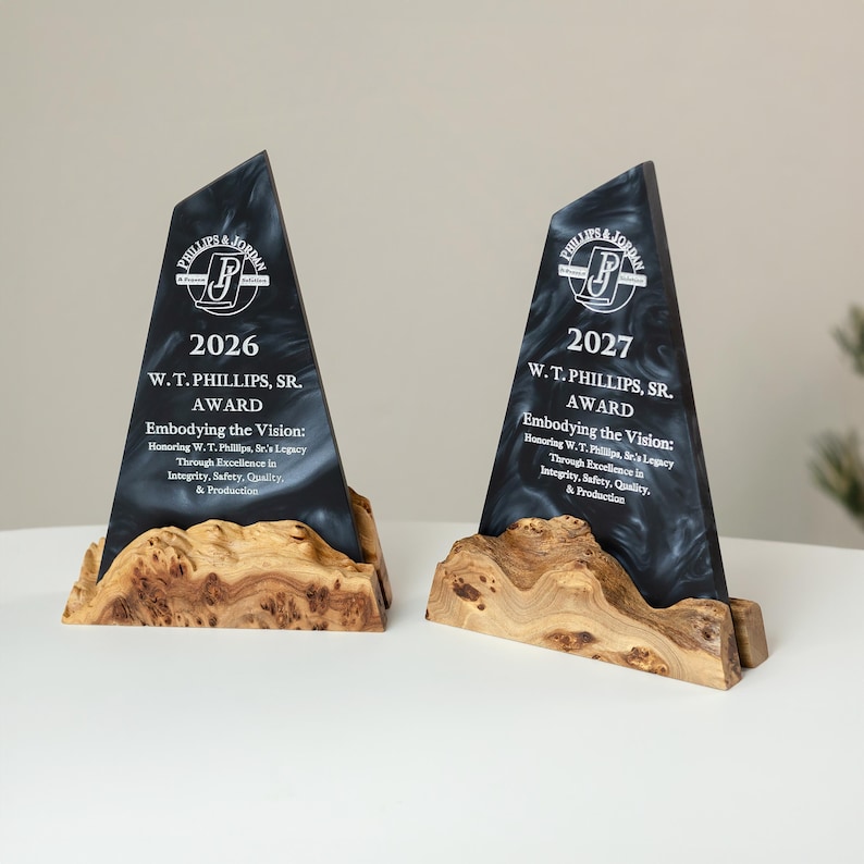 APEX – Custom Retirement Plaque From Epoxy Resin & Wood as Unique ...
