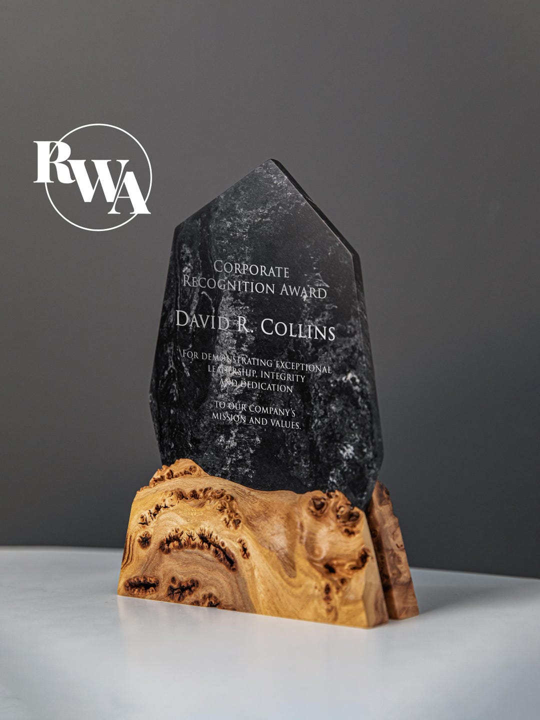 ARCANO & LUMINOUS — Custom Dad Trophy From Epoxy and Wood Retiring ...