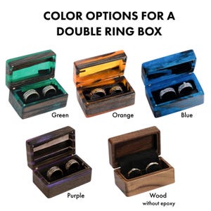 MUSE – green Epoxy Resin & Wood Engagement Ring Box. Personalized ...