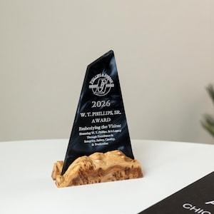 APEX – Custom Modern Award Plaque - Personalised Epoxy & Wood Trophy ...