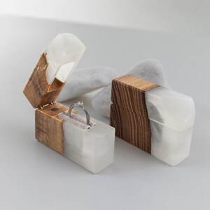 FLASH – Slim Ring Box From Epoxy & Wood Anniversary Gift for Her ...