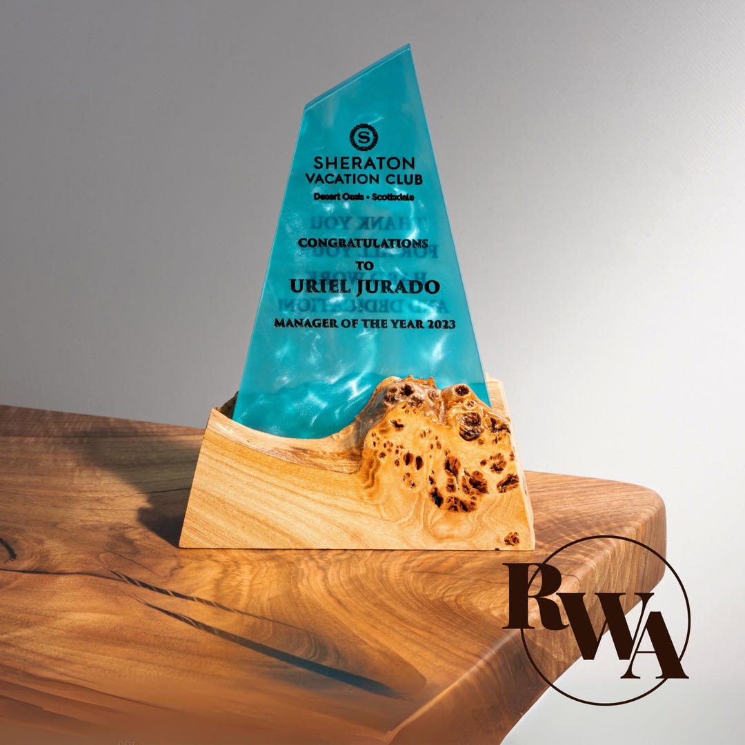 APEX – Custom Award From Epoxy Resin & Wood – Police Retirement Plaque ...