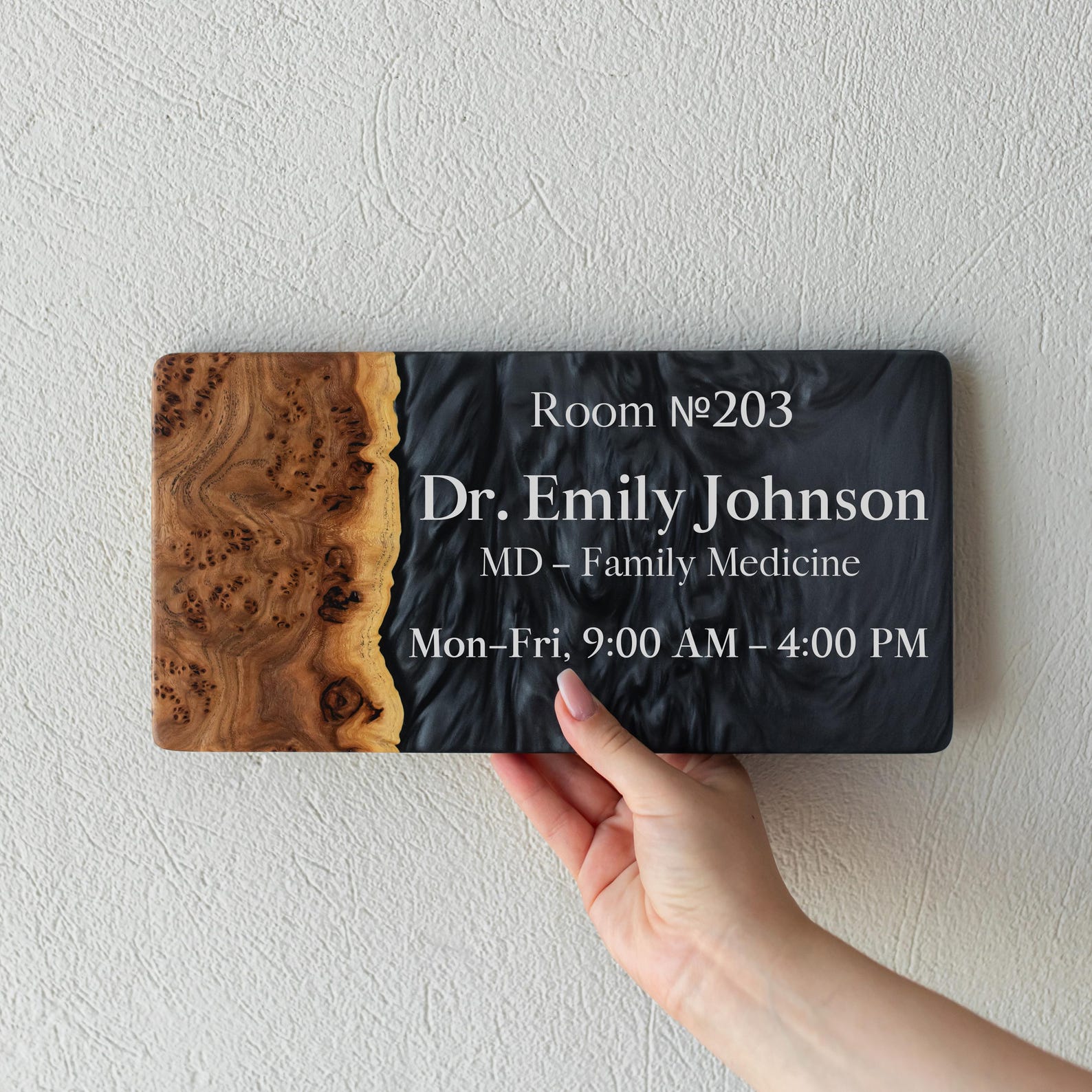 Attorney Sign Front Door From Epoxy & Wood. Custom Wall Name Plate for ...