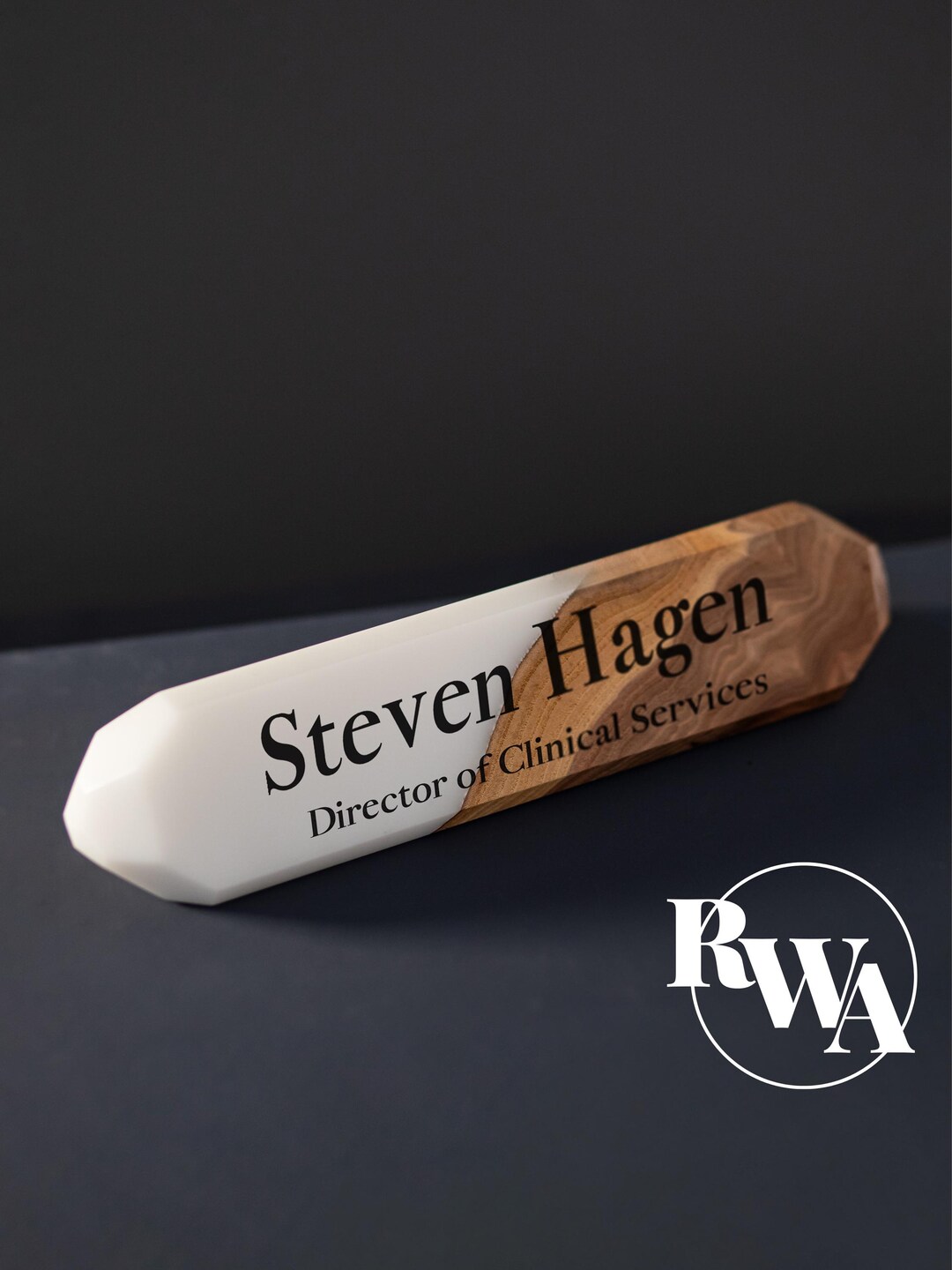 IDENTITY – Engraved Desk Name Plate From Epoxy & Wood Corporate Gifts ...