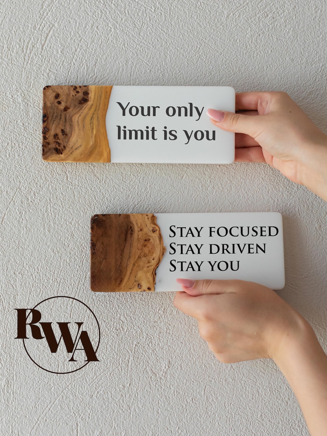 Epoxy & Wood Personalized Leadership Quotes New Job Gift. Custom Quote ...