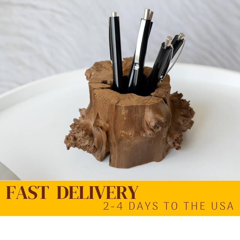 Rustic Pencil Holder - Etsy