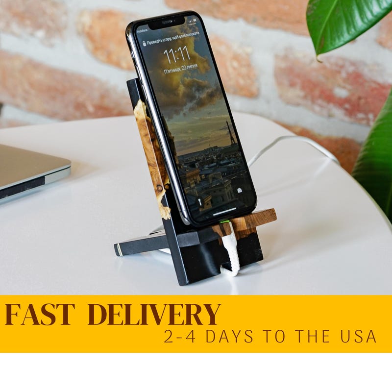 Wood iPhone Stand - Etsy