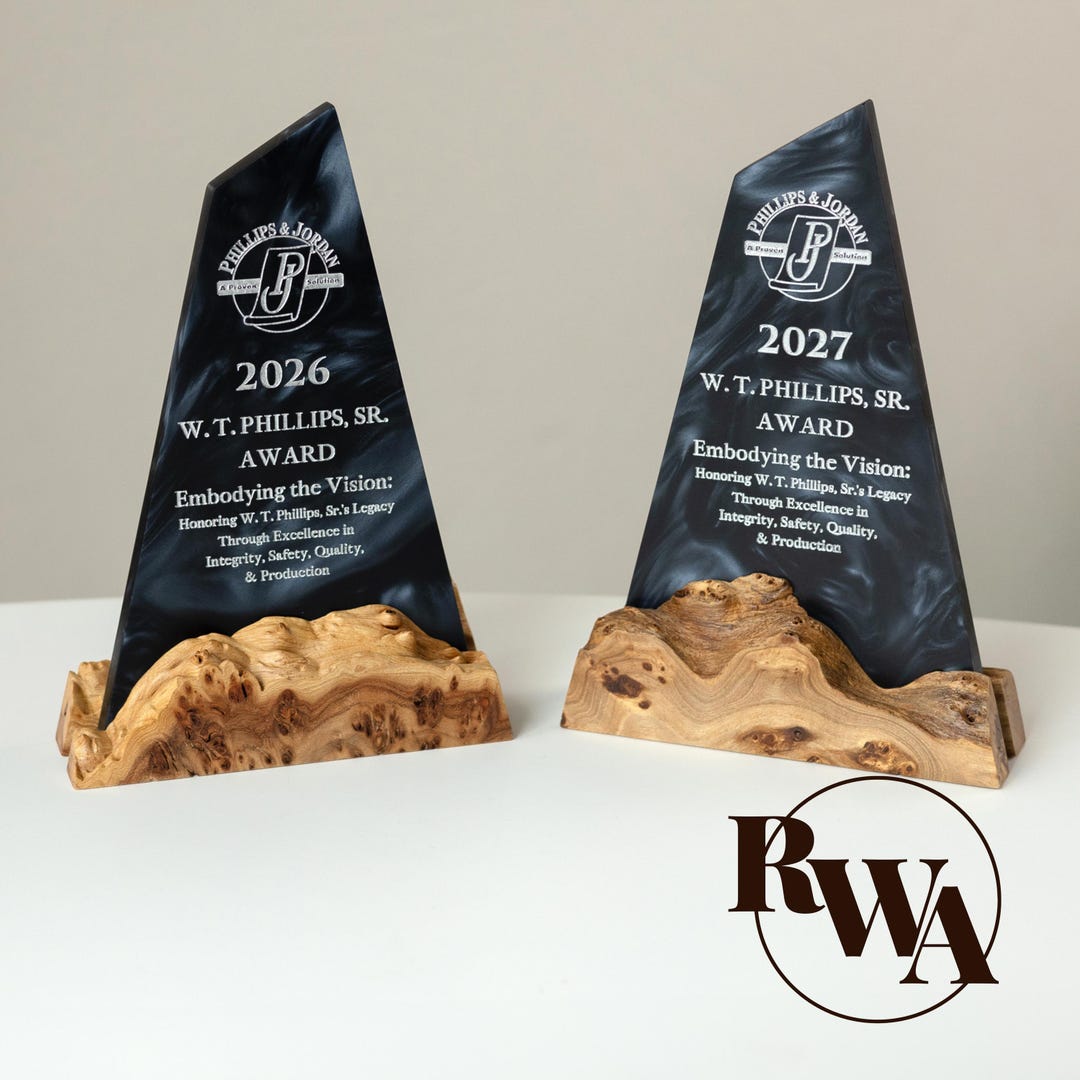 APEX – Custom Modern Award Plaque - Personalised Epoxy & Wood Trophy as ...