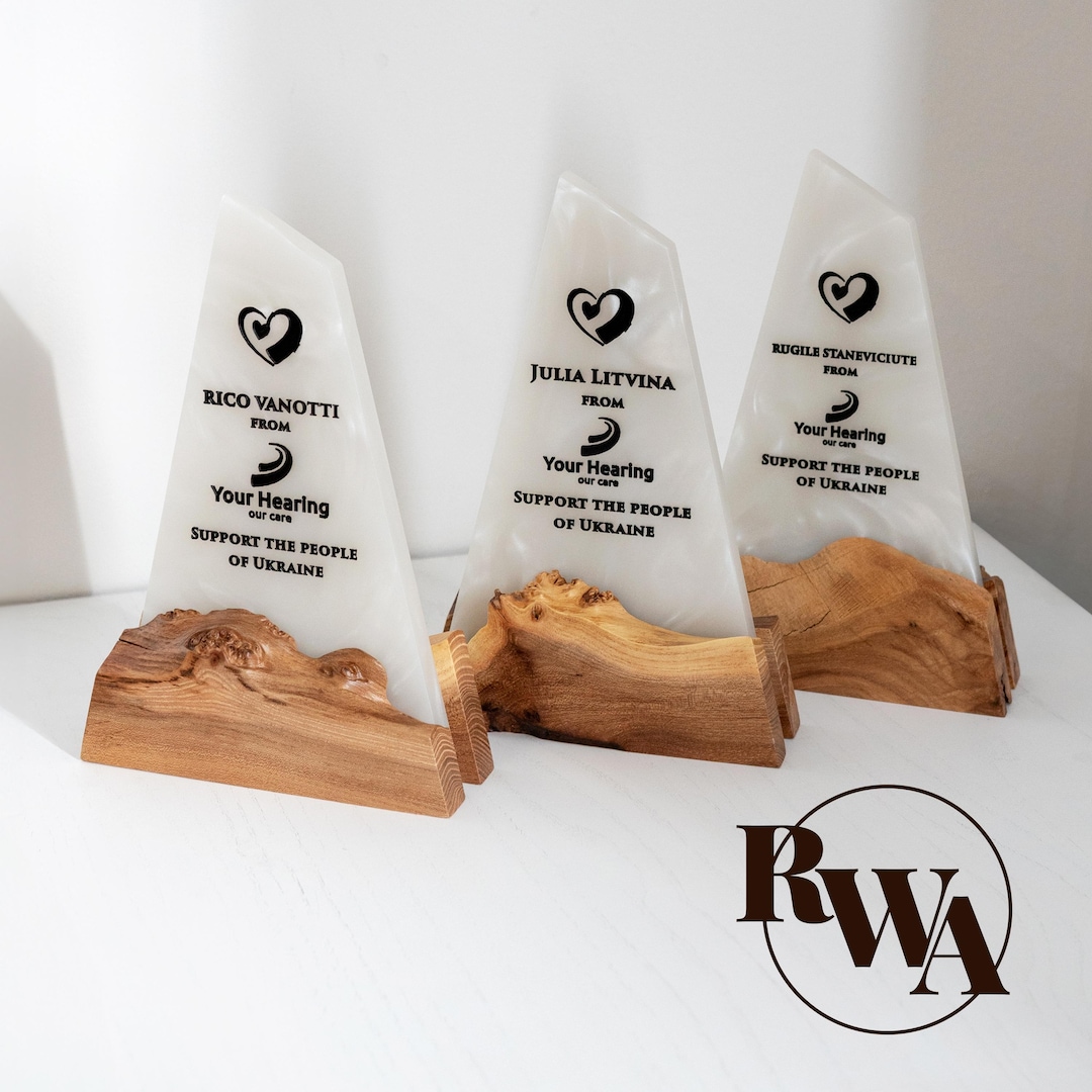 APEX – Engraved Trophy From Epoxy Resin & Wood. Christmaas Awards as ...