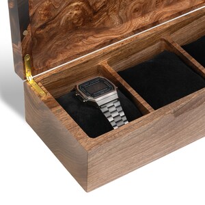 TEMPO – Resin & Wood Watch Box for Men. Black Watches Case as Unique ...