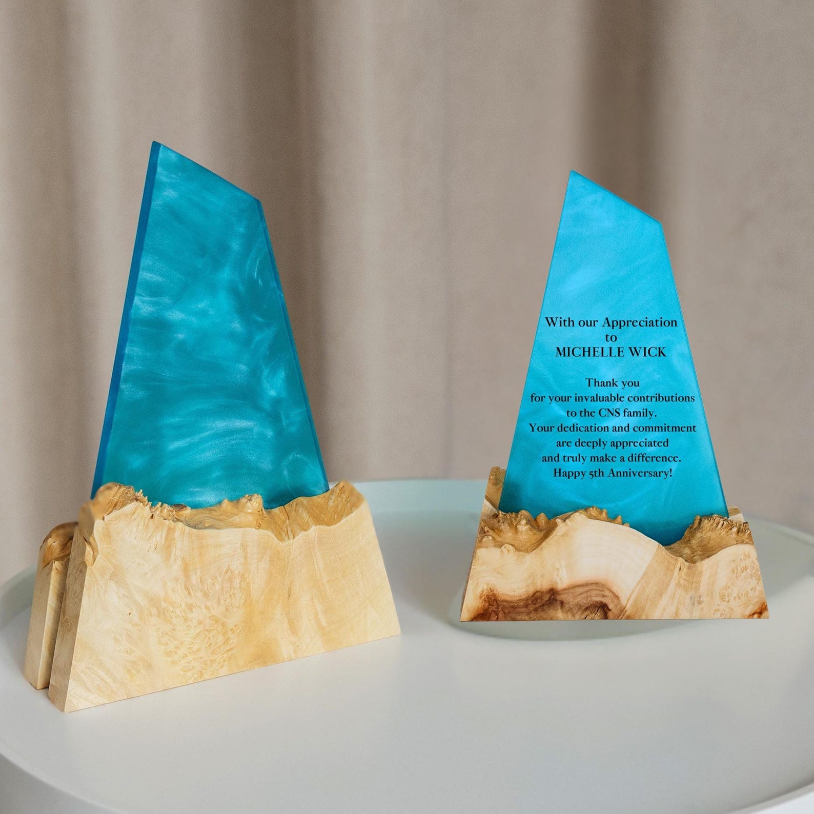 APEX – Custom Award Trophy From Epoxy Resin & Wood Corporate Gifts ...