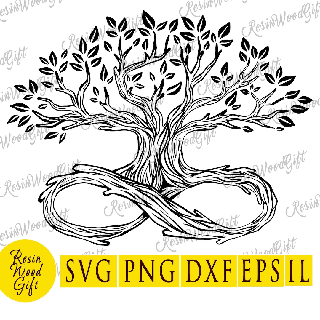 Large Tree of Life Svg Files With Infinity. - Etsy