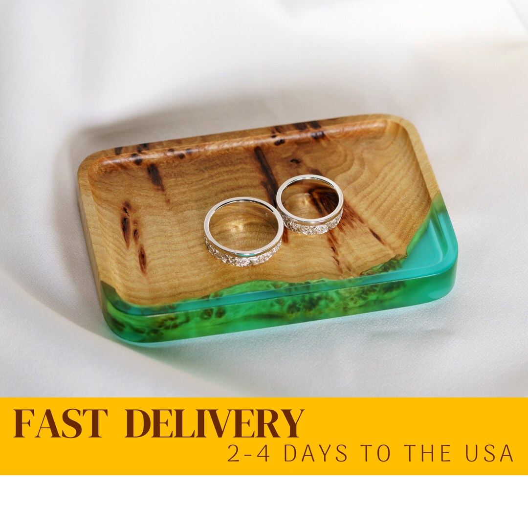 INFINITY Luxury Resin & Wood Coffee Table Tray. Personalized Trinket ...