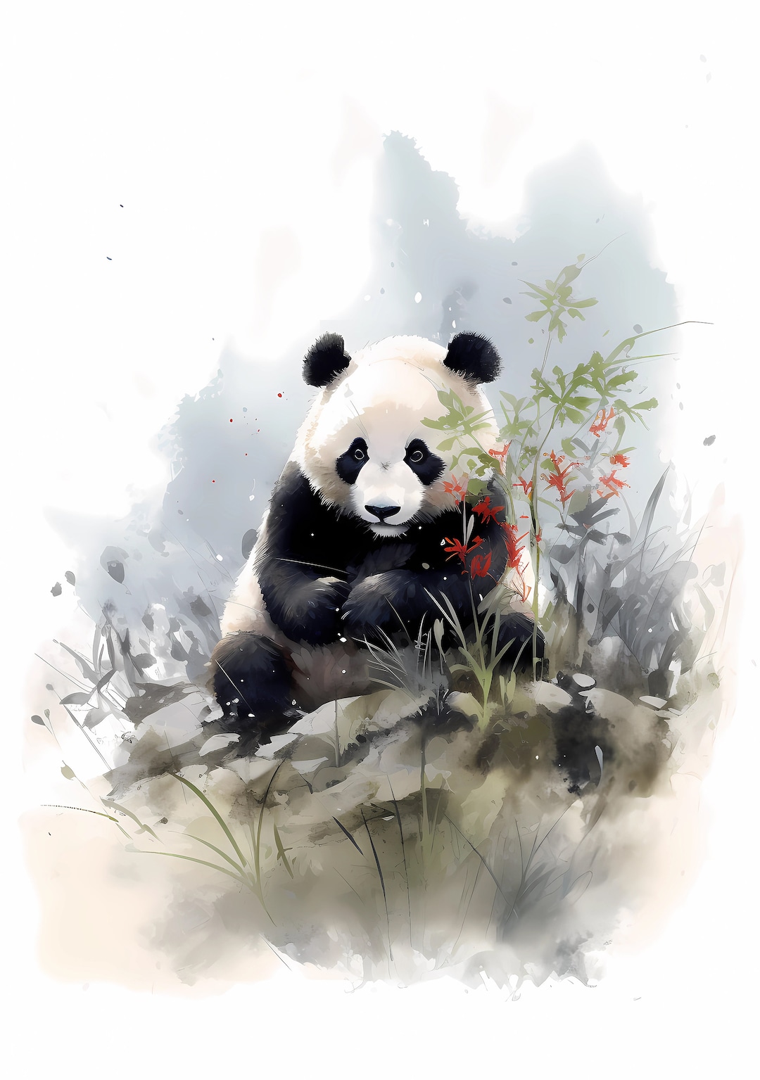 Cute Panda, Printable Art, Instant Download - Etsy
