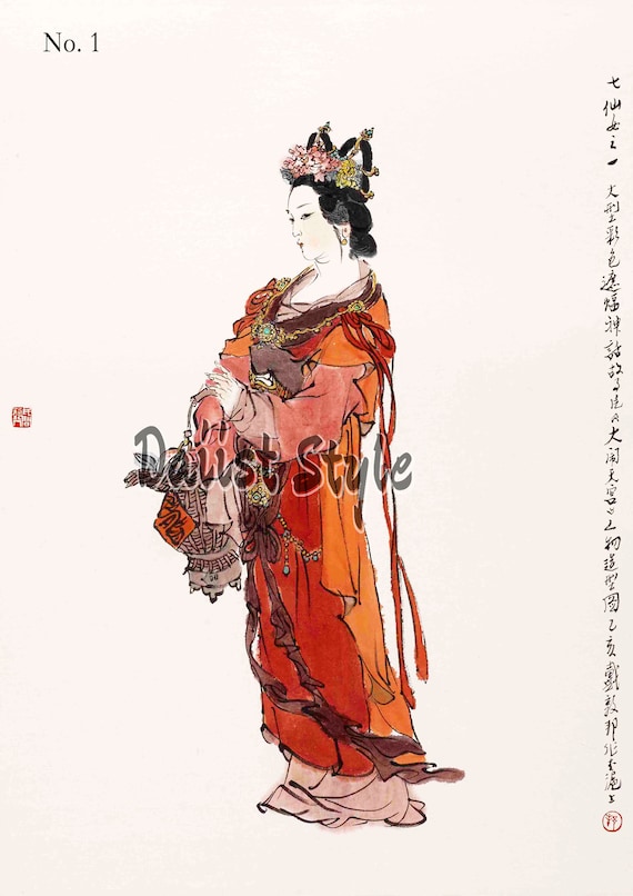 Traditional Chinese Women Drawing