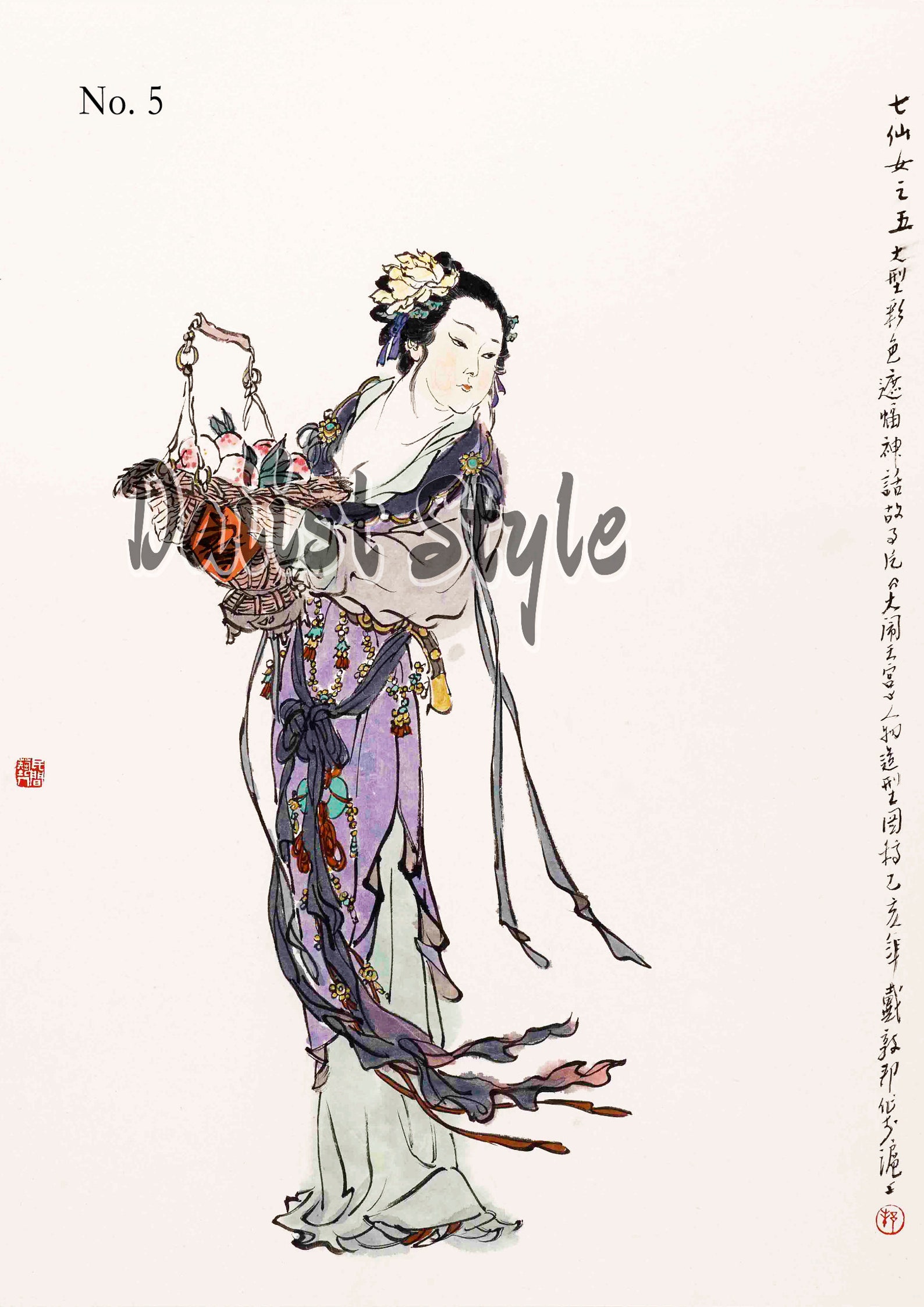 Seven Fairies From Heavenly Palace Chinese Traditional Fine - Etsy