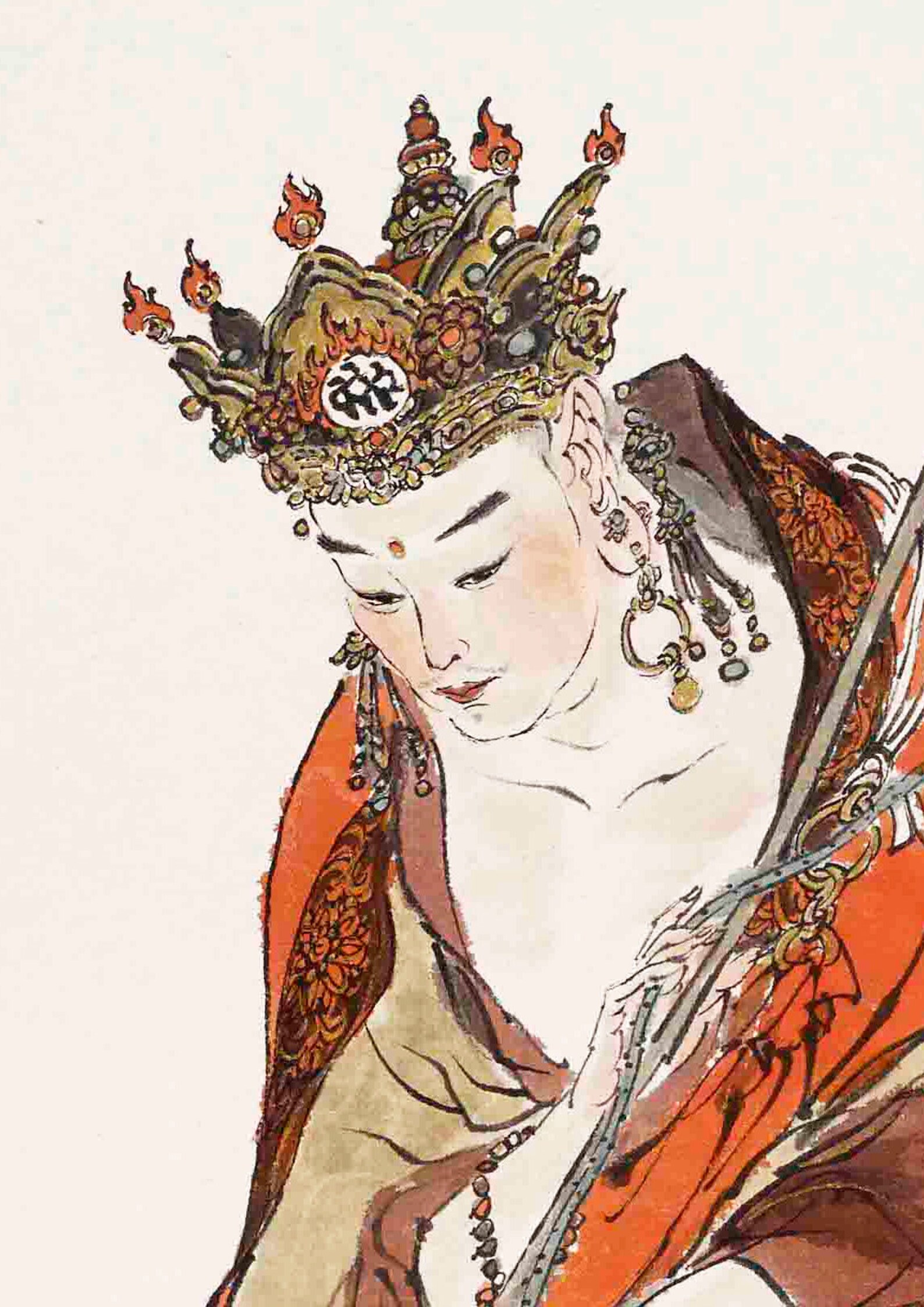 Portrait von Kṣitigarbha Dizang buddhistischer Mönch - Etsy.de