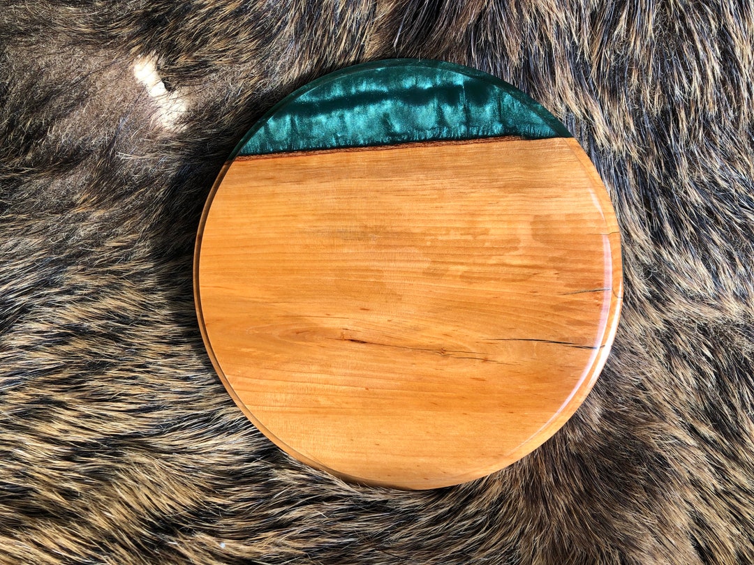 XXL Boar Trophy Board Made of Blackthorn Wood With Turquoise-green ...