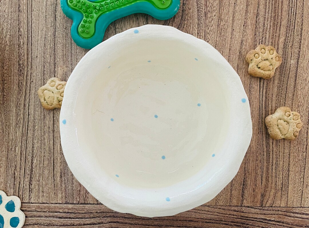 Handmade Ceramic Dog Bowl Med - Etsy