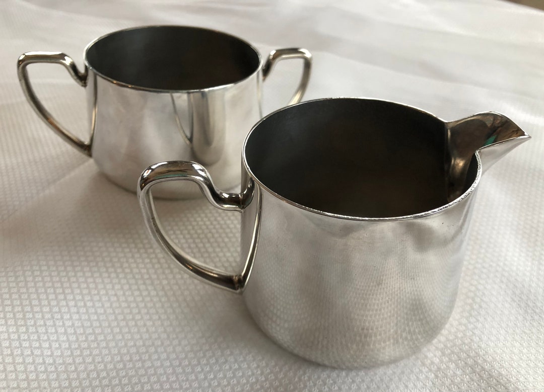 Silver Plated Sugar and Creamer Set - Etsy