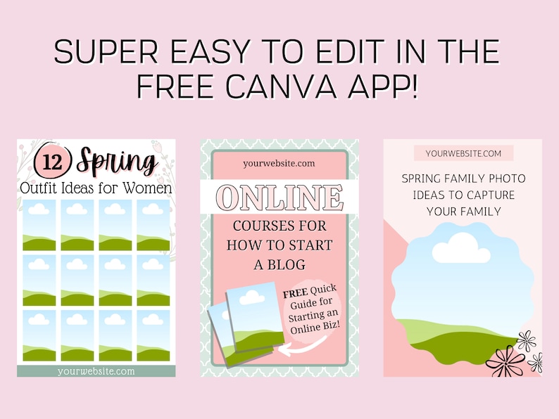 10 Spring Pinterest Templates | Video Pin Templates | Social Media ...