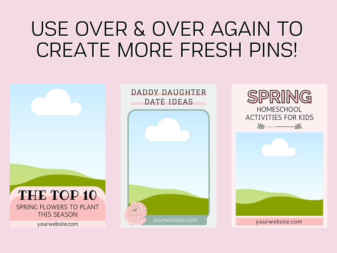 10 Spring Pinterest Templates | Video Pin Templates | Social Media ...