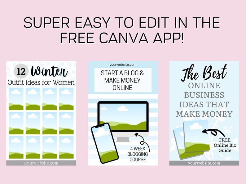 10 Winter Pinterest Templates | Video Pin Templates | Social Media ...