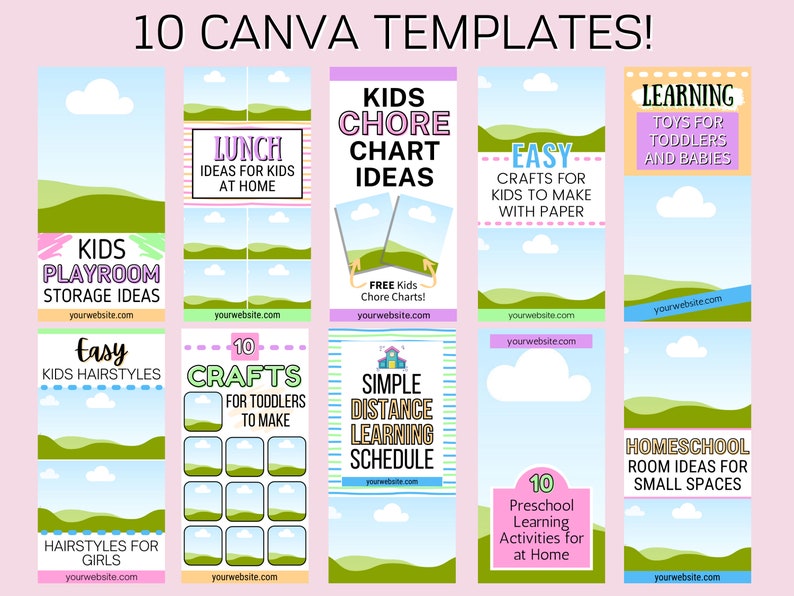 10 Mommy Blog Pinterest Templates | Video Pin Templates | Social Media ...