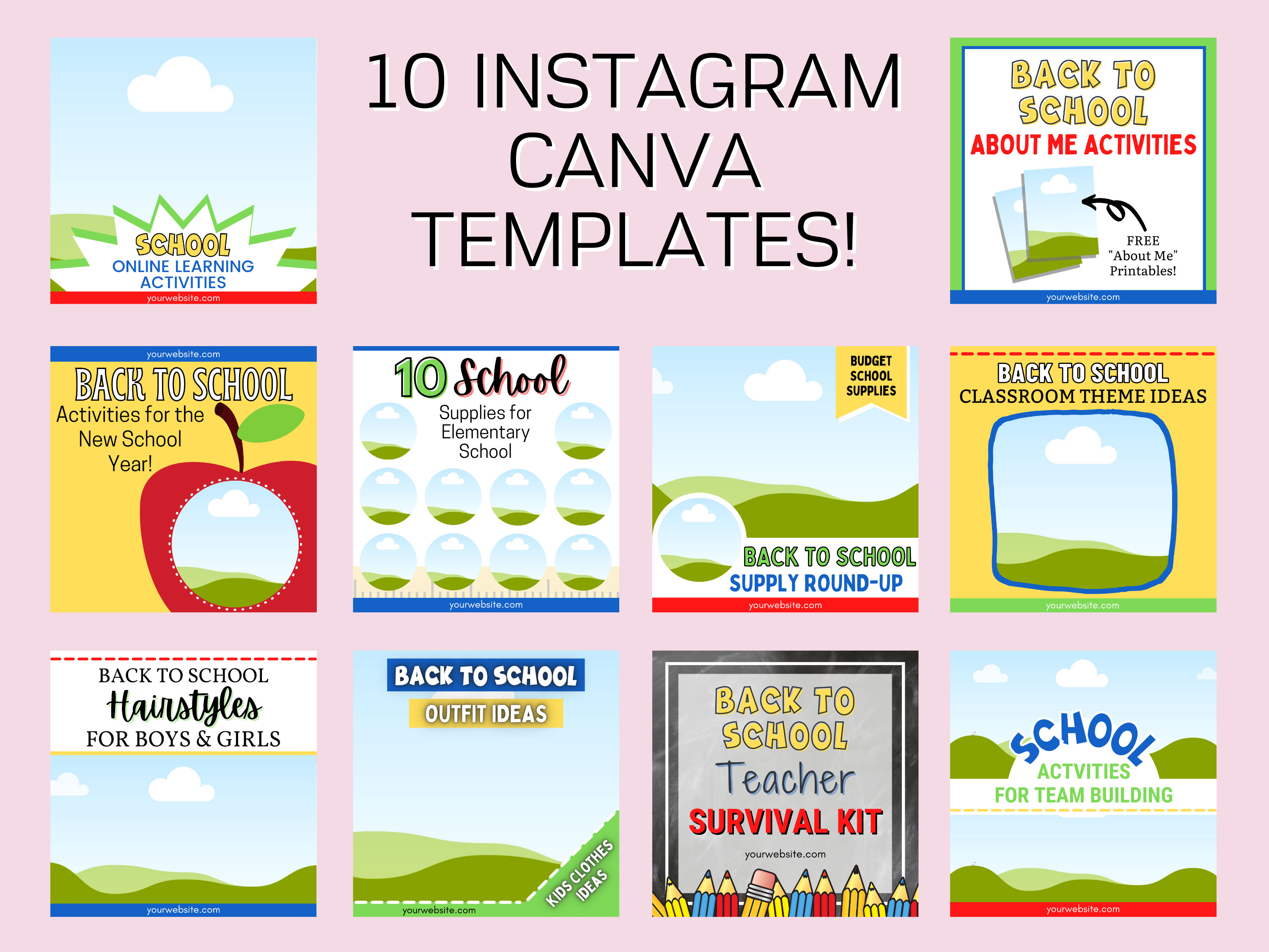 10 Back to School Instagram Templates | Back to School Social Media ...