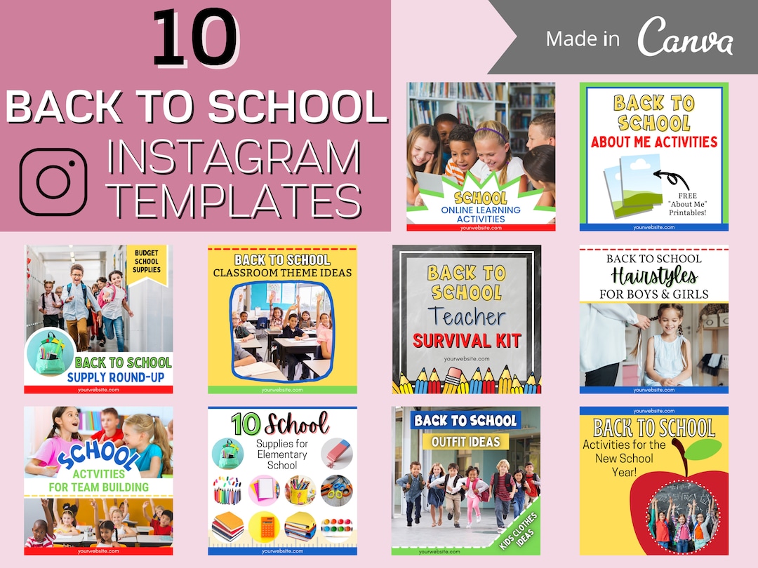 10 Back to School Instagram Templates | Back to School Social Media ...