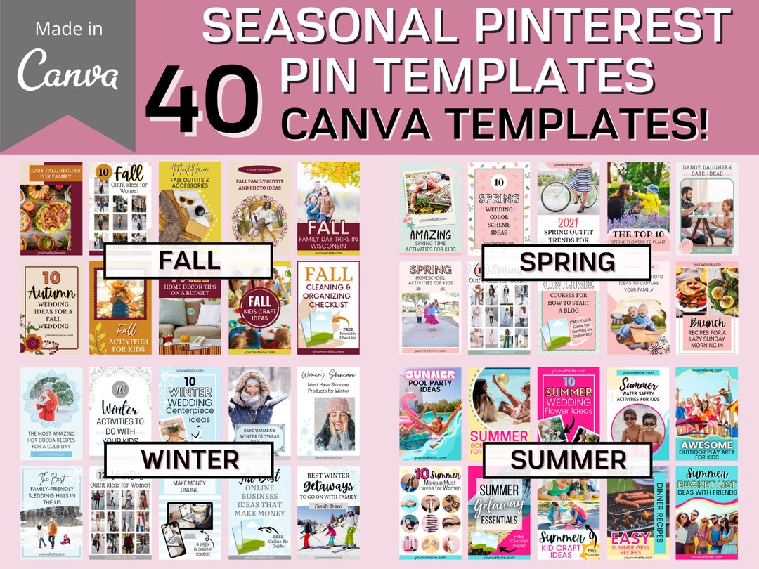 40 Seasonal Pinterest Templates | Video Pin Templates | Social Media ...