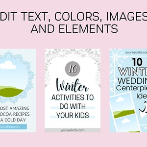 10 Winter Pinterest Templates | Video Pin Templates | Social Media ...