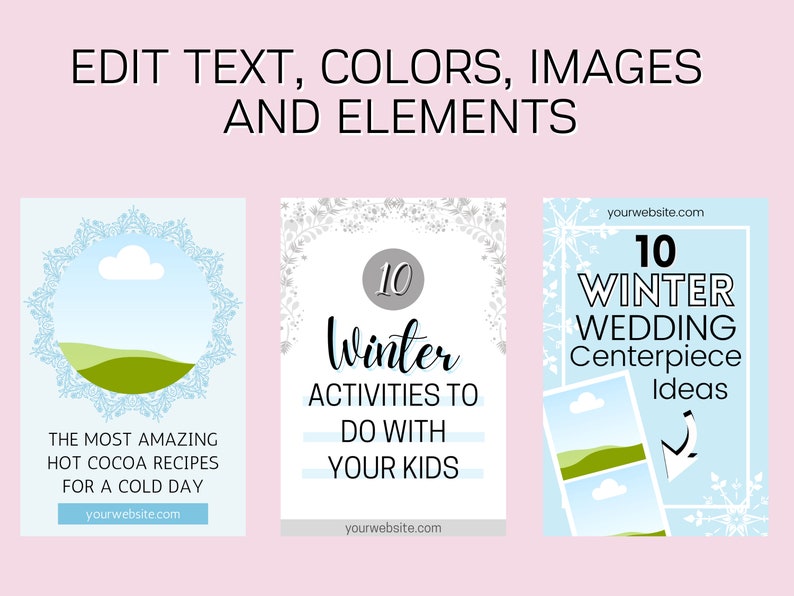 10 Winter Pinterest Templates | Video Pin Templates | Social Media ...