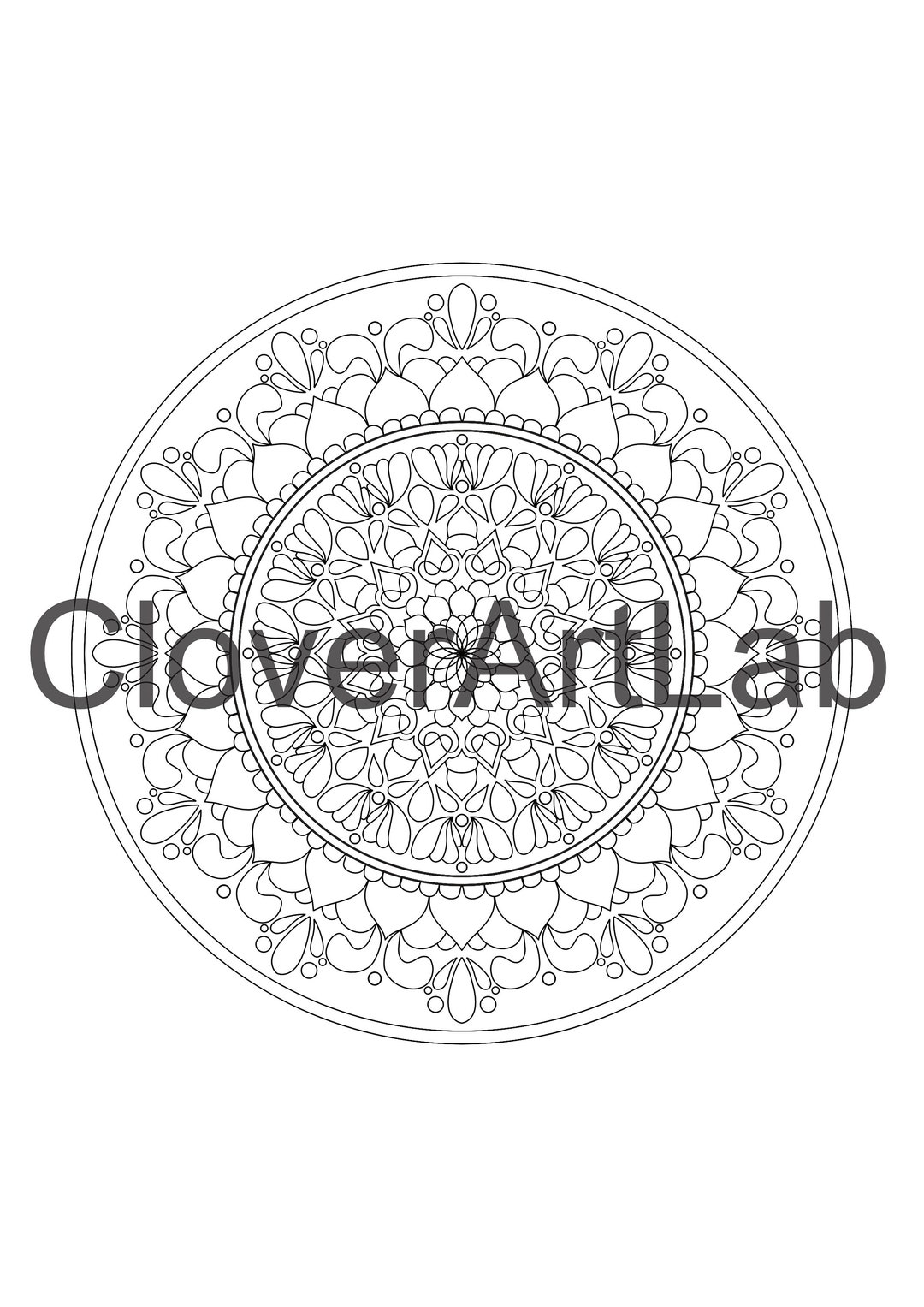 Mandala Digital Coloring Page, Instant Download - Etsy
