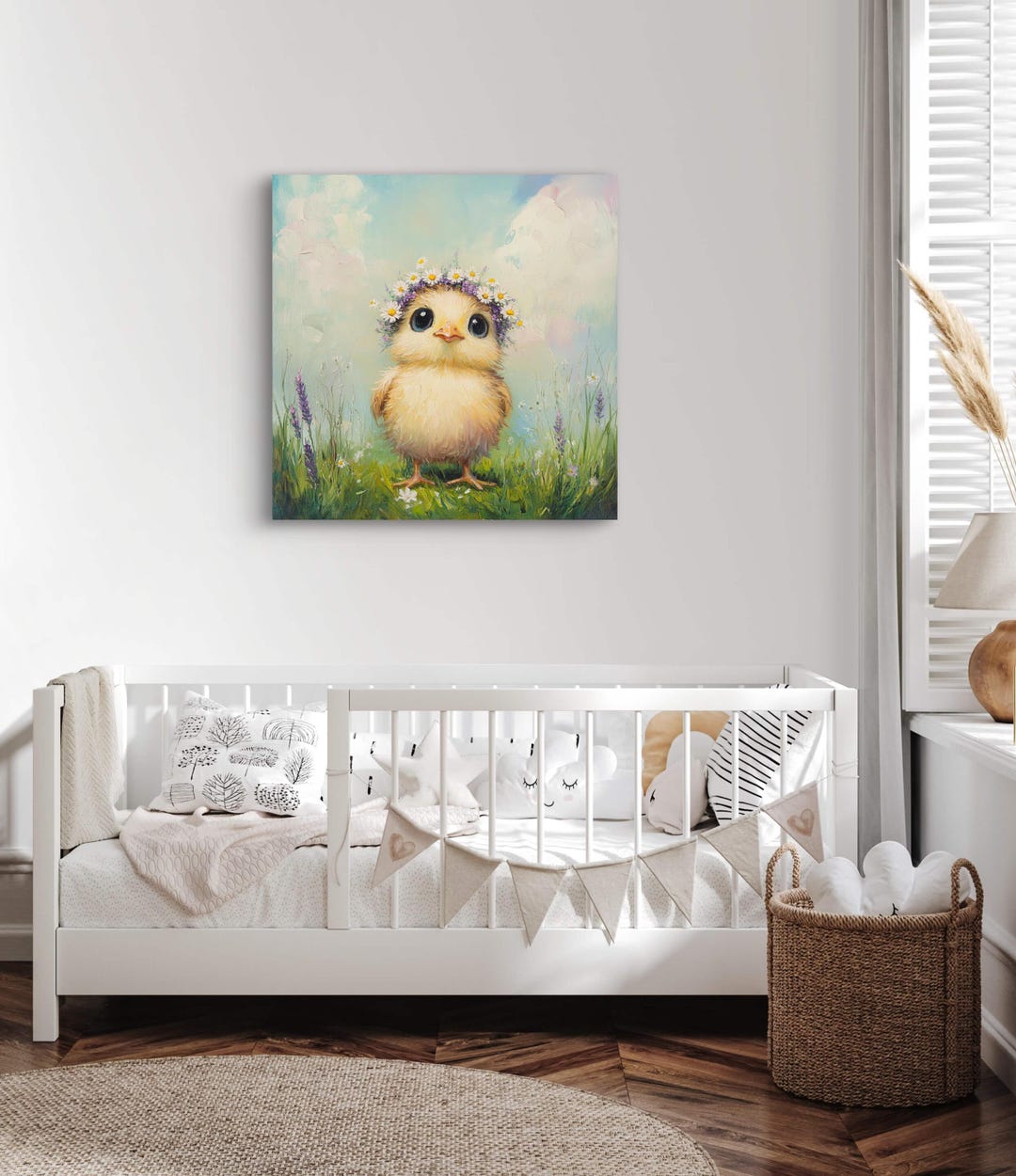 Easter Chick Canvas Print | Baby Chick Peeking From Eggshell | Spring ...