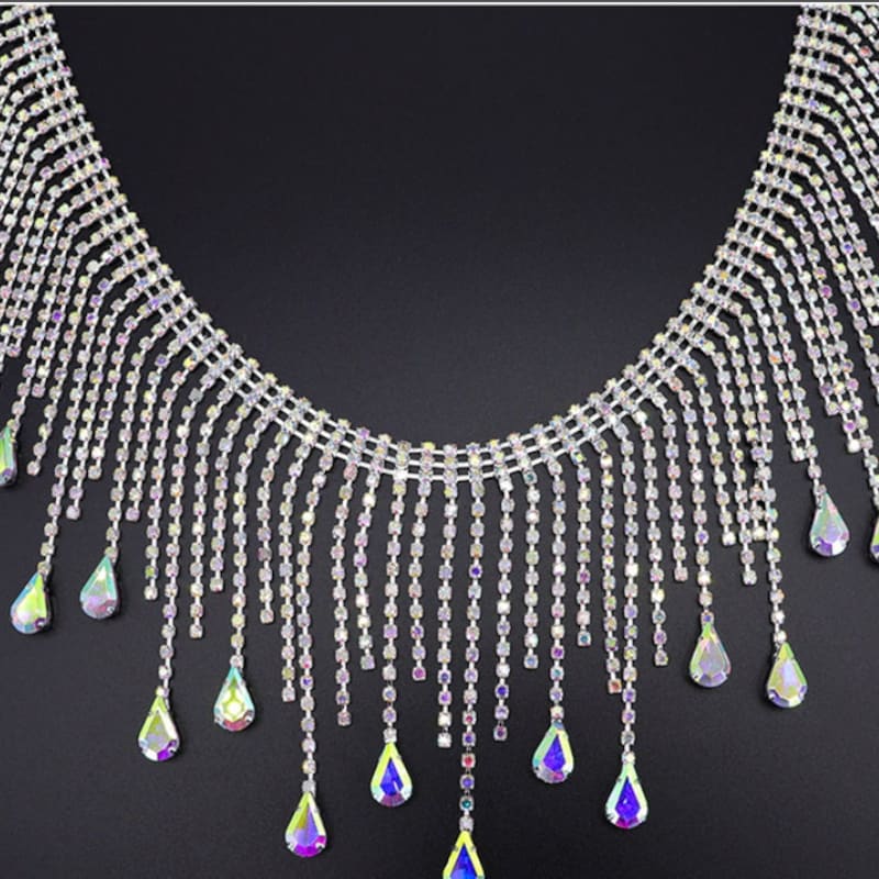 Ab Rhinestones Fringe - Etsy