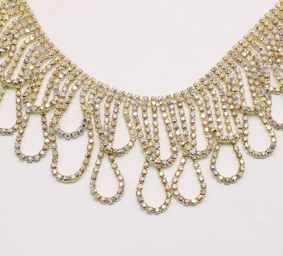 Rhinestone Fringe/rhinestone Tassel Trim - Etsy